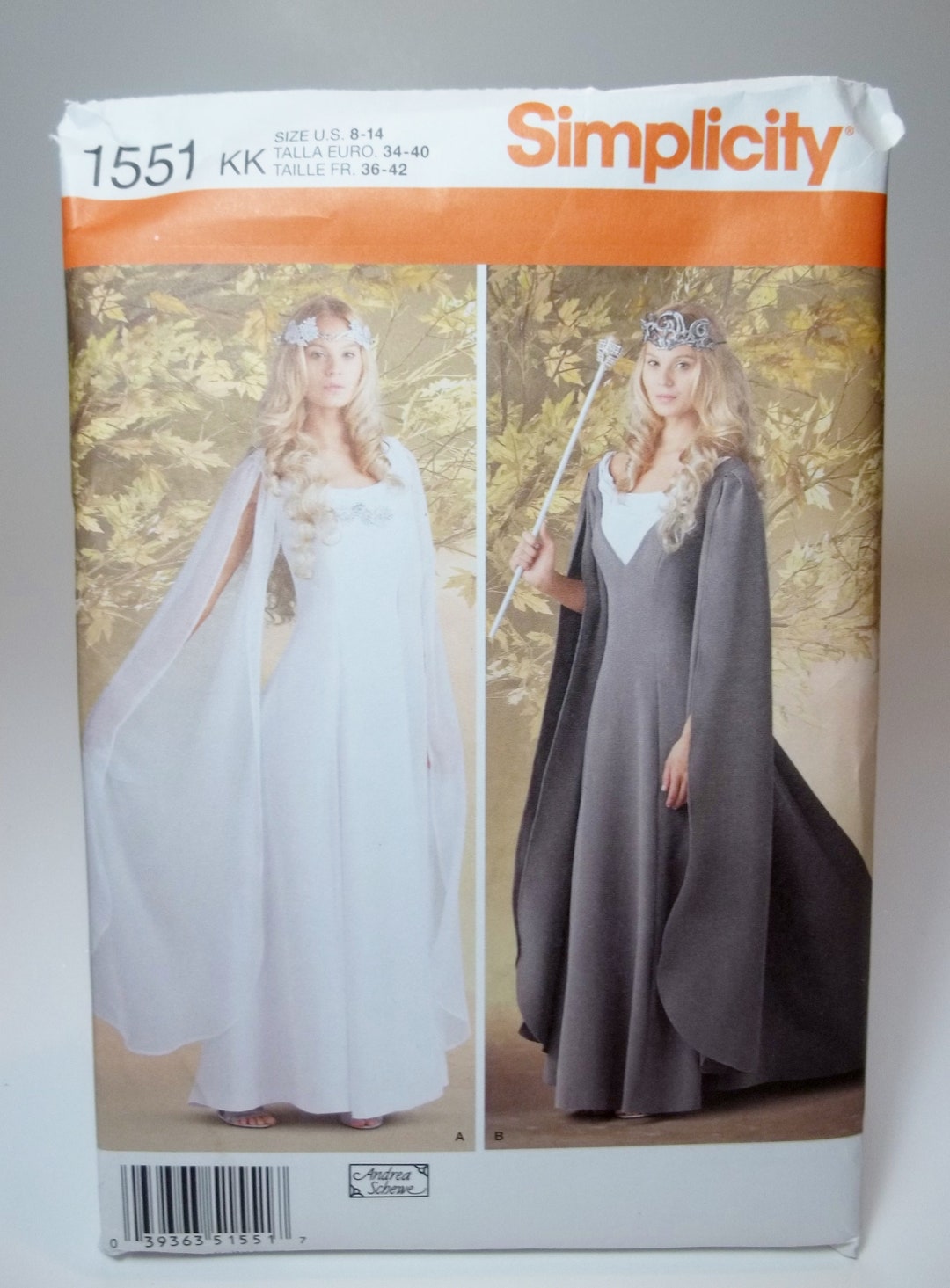 Misses' Wedding Dress or Cosplay Gown Simplicity 1551 Sewing Pattern ...