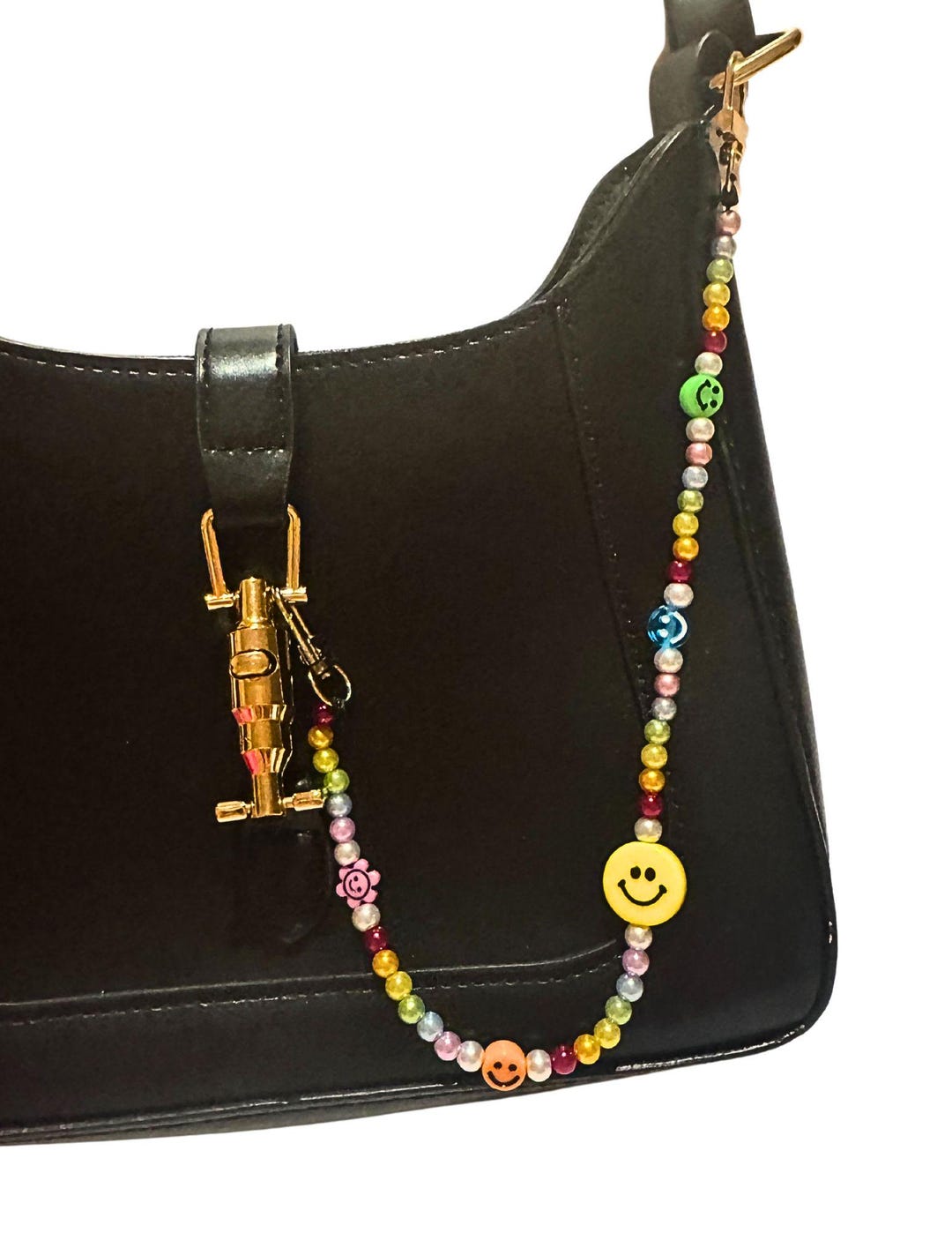 Bag Charm, Beaded Bag Charm, Rainbow Bag Charm, Handmade Bag Charm ...