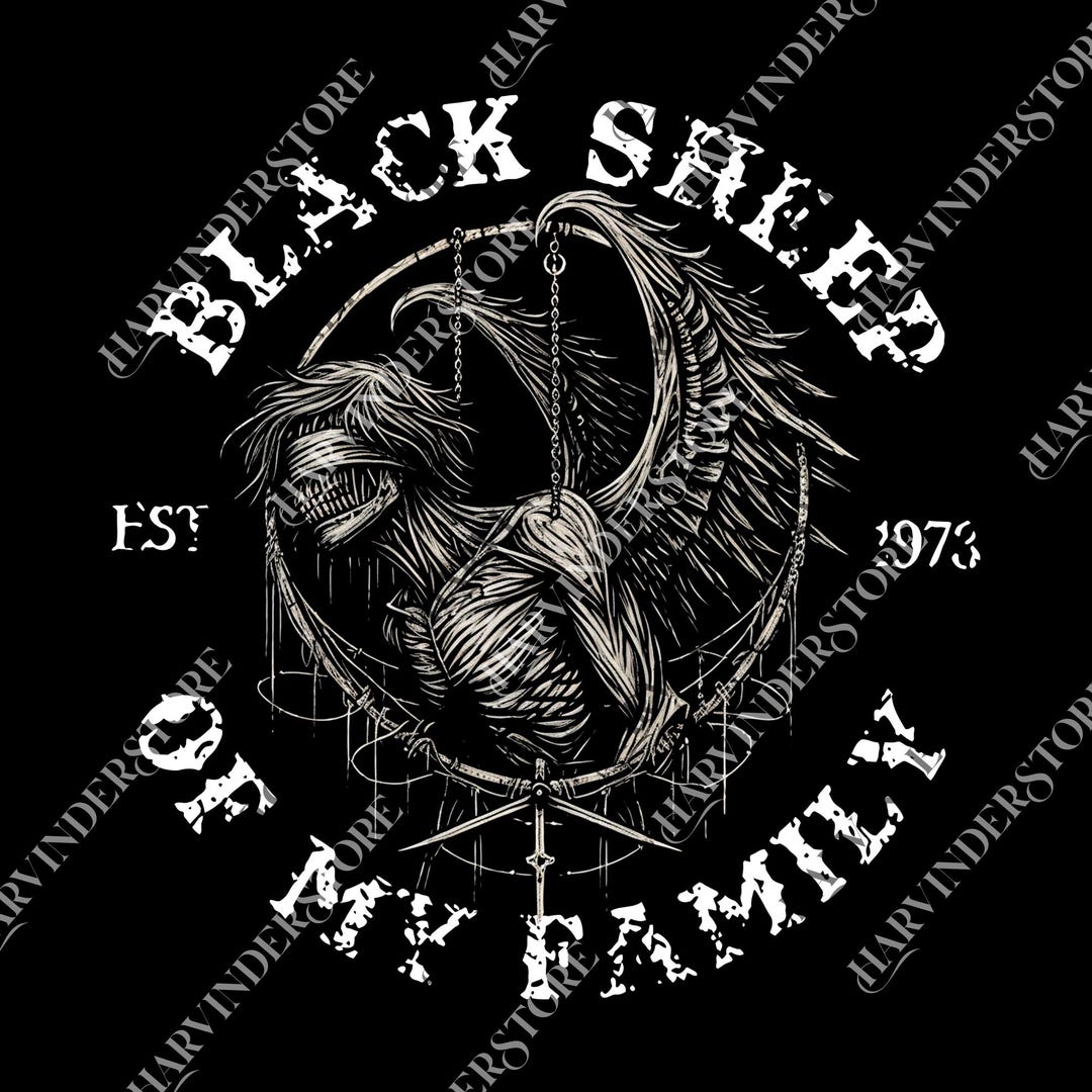 Black Sheep of My Family Png, Blindfolded Devil Print Mens Png, Mother ...
