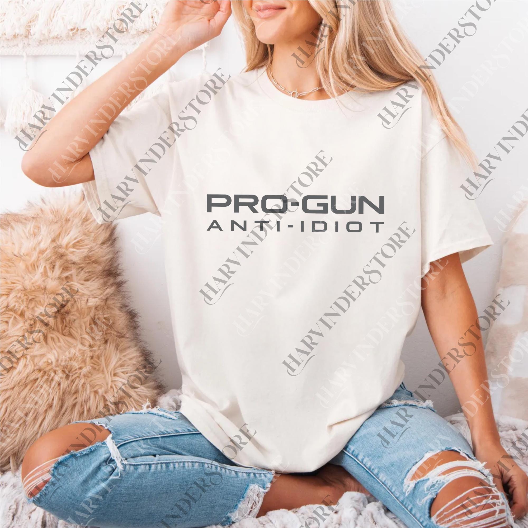 Pro Gun Anti Idiot Graphic Png, Bold Statement Second Amendment Graphic ...