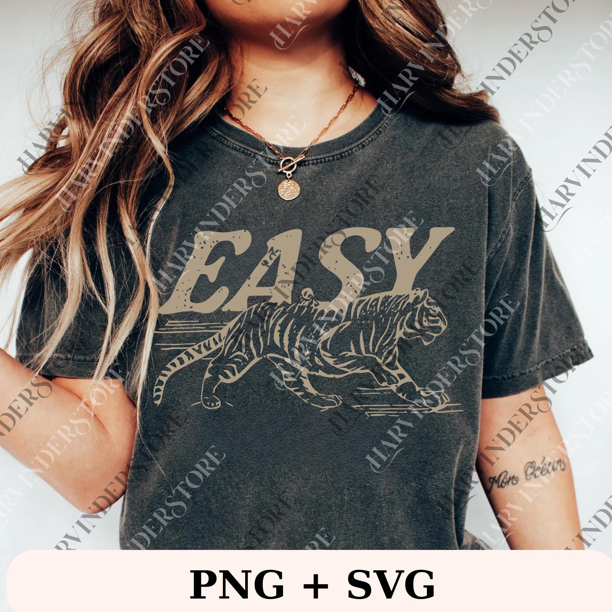Easy Tiger Png, Vintage Distressed Tiger Digital File, Retro Tiger ...