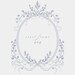 Floral Wedding Crest Frame PNG | Fine Line Invitation Design (digital ...