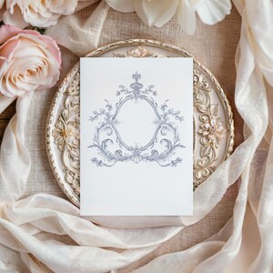 Wedding Crest Frame PNG | Baroque Floral Design (digital Download) - Etsy