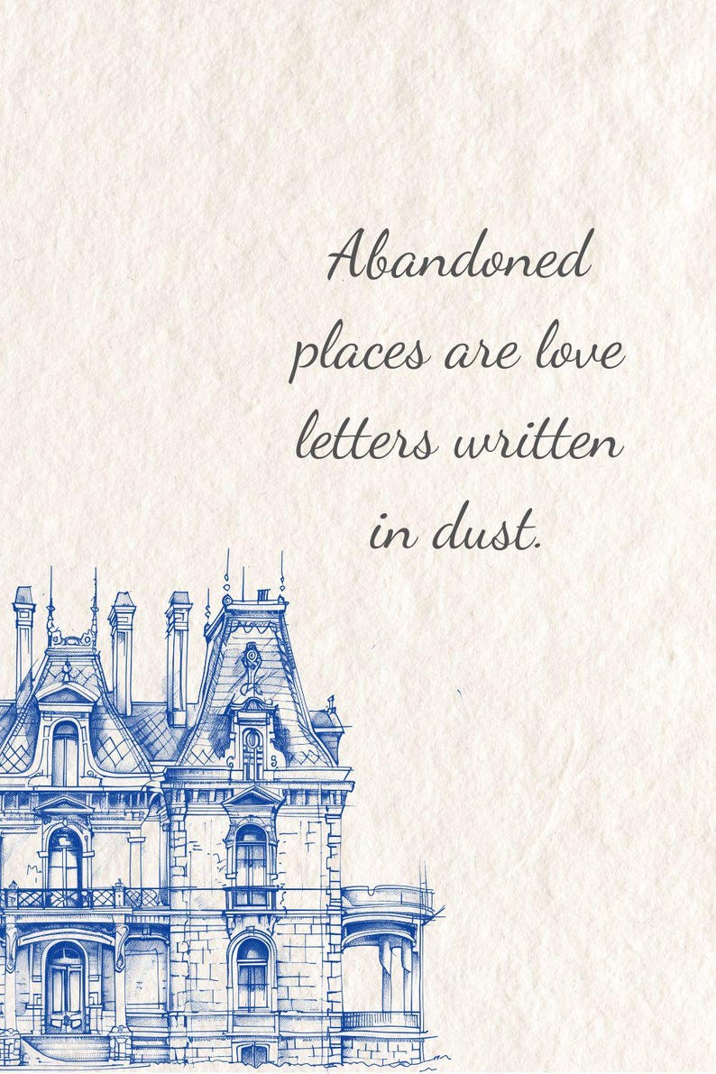 Haunted Victorian House Illustration | Blue Ink Spooky Mansion PNG ...