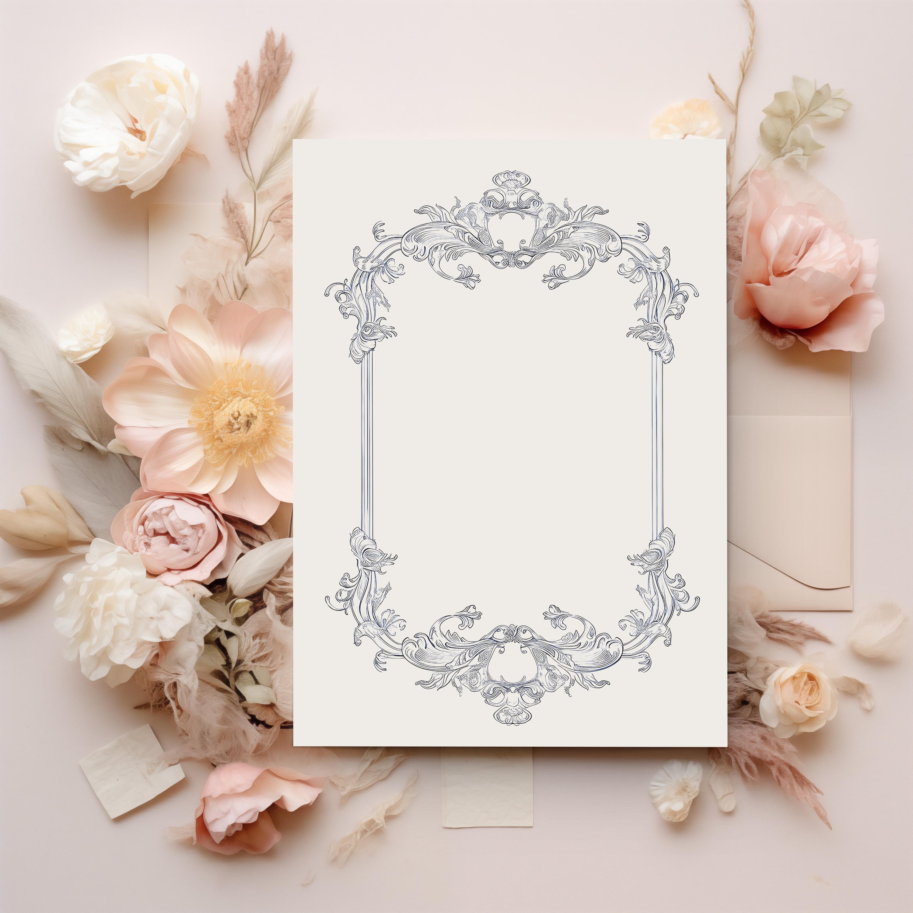 Wedding Crest Frame PNG | Beautiful Wedding Frame for Invitations ...