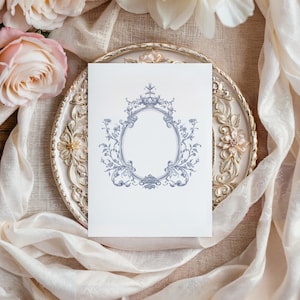 Baroque Wedding Crest Frame PNG | Floral Invitation Design (digital ...