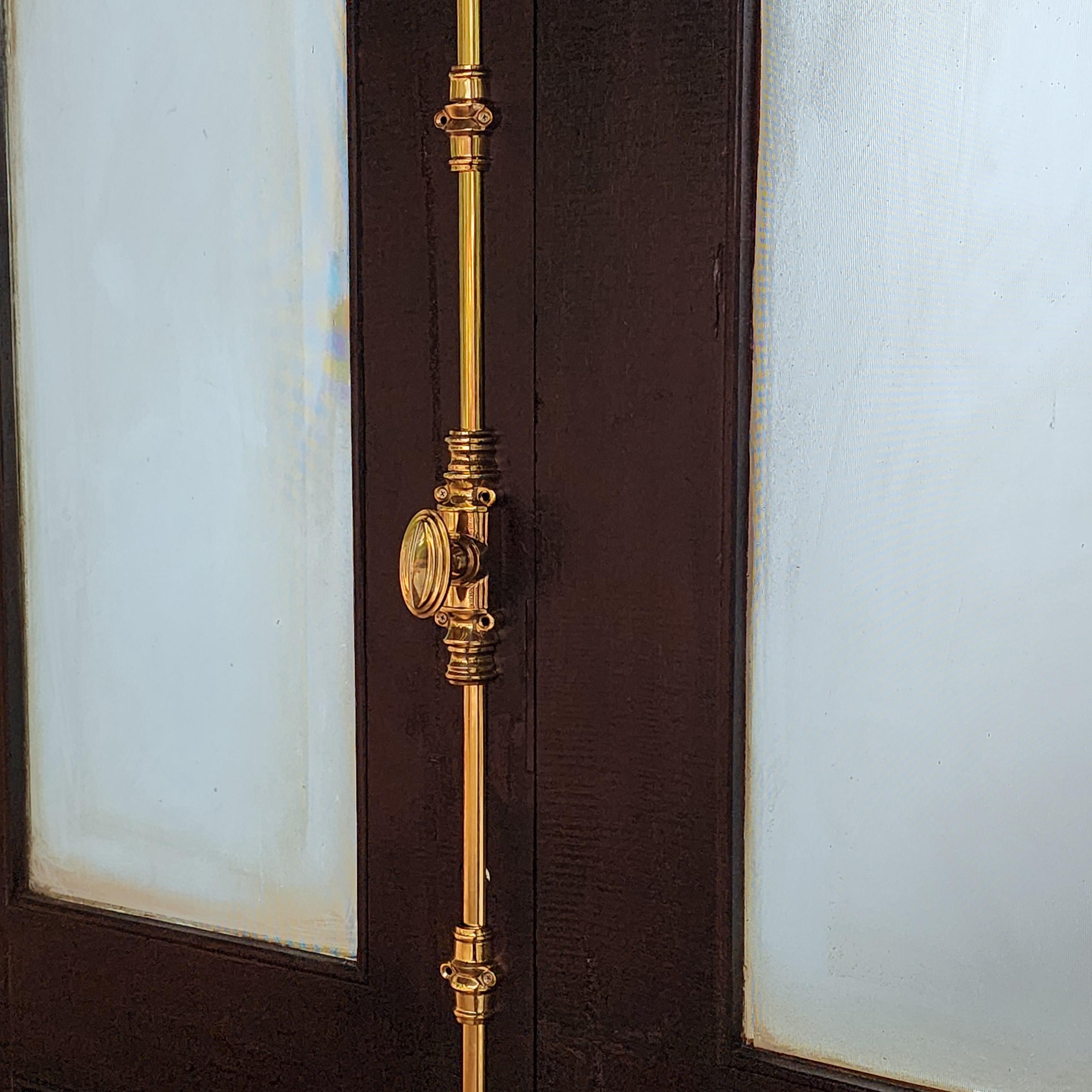 Code-b. Large Star Fruit Style Knob Brass Cremone Bolt Front Door Rod ...