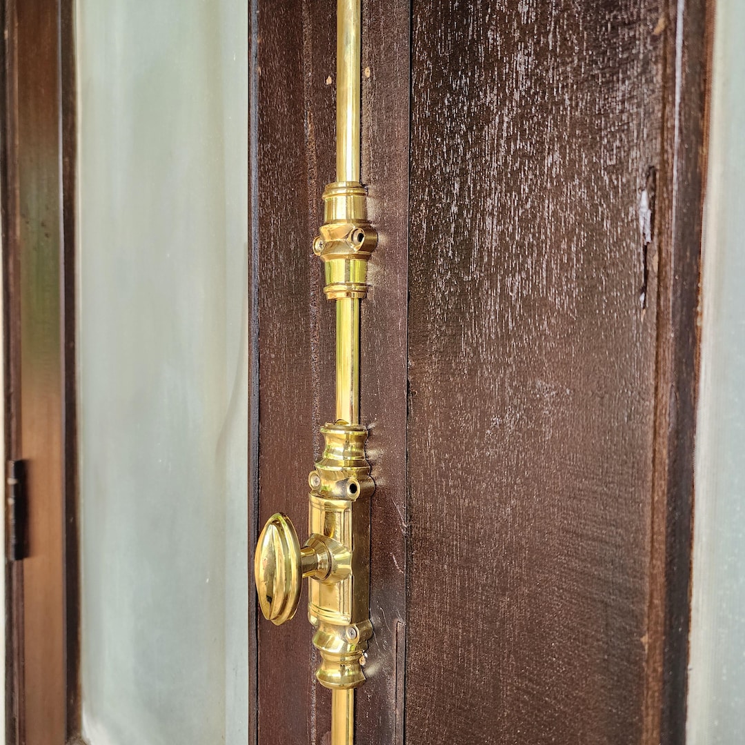 Code-c. 2 Sets of Small Star Fruit Brass Cremone Style Knob Polished ...