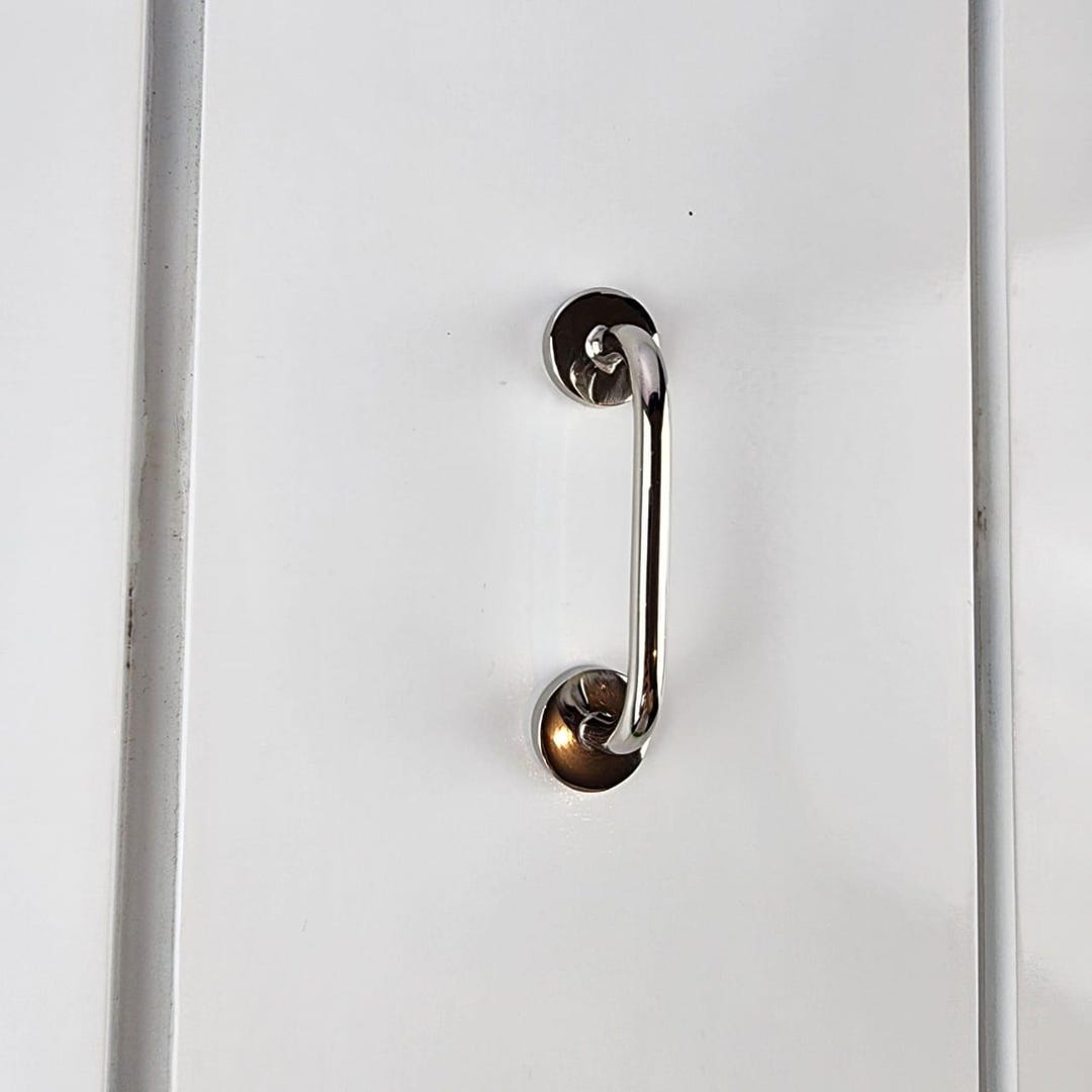 4 D Pulls 4" Inches Brass Handle Bolt Fixing Chrome - Etsy
