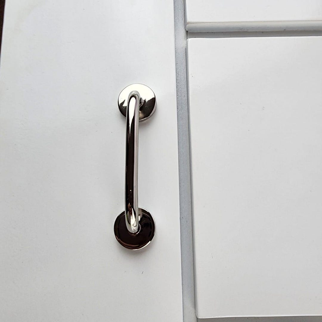 4 D Pulls 4.1/2" Inches Brass Handle Bolt Fixing Chrome - Etsy