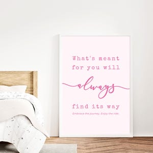 Pink Motivational Poster Pink Wall Art Pink Aesthetic Quote Print ...