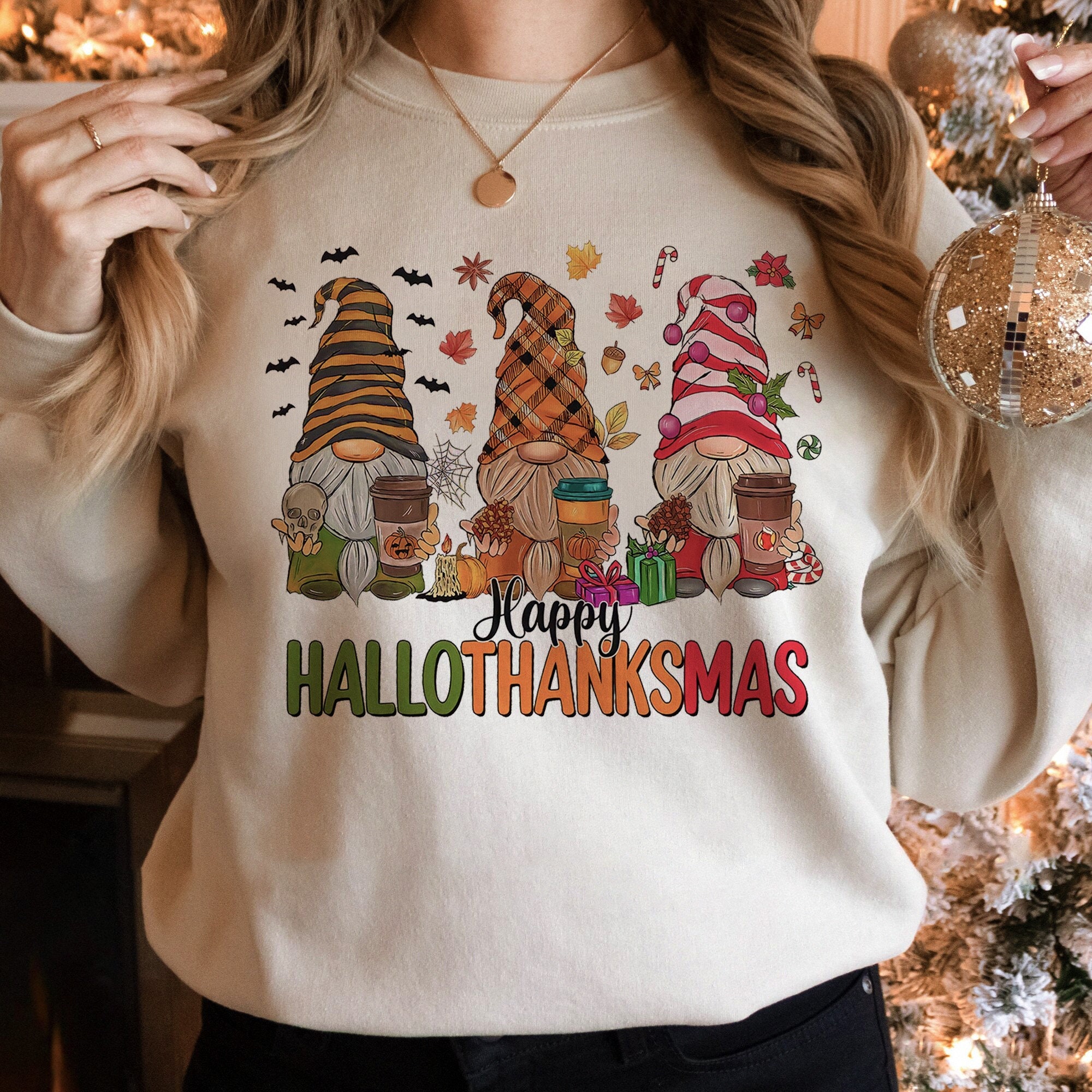 Happy Hallothanksmas Sweatshirt, Happy Hallothanksmas Sweetshirt sold ...