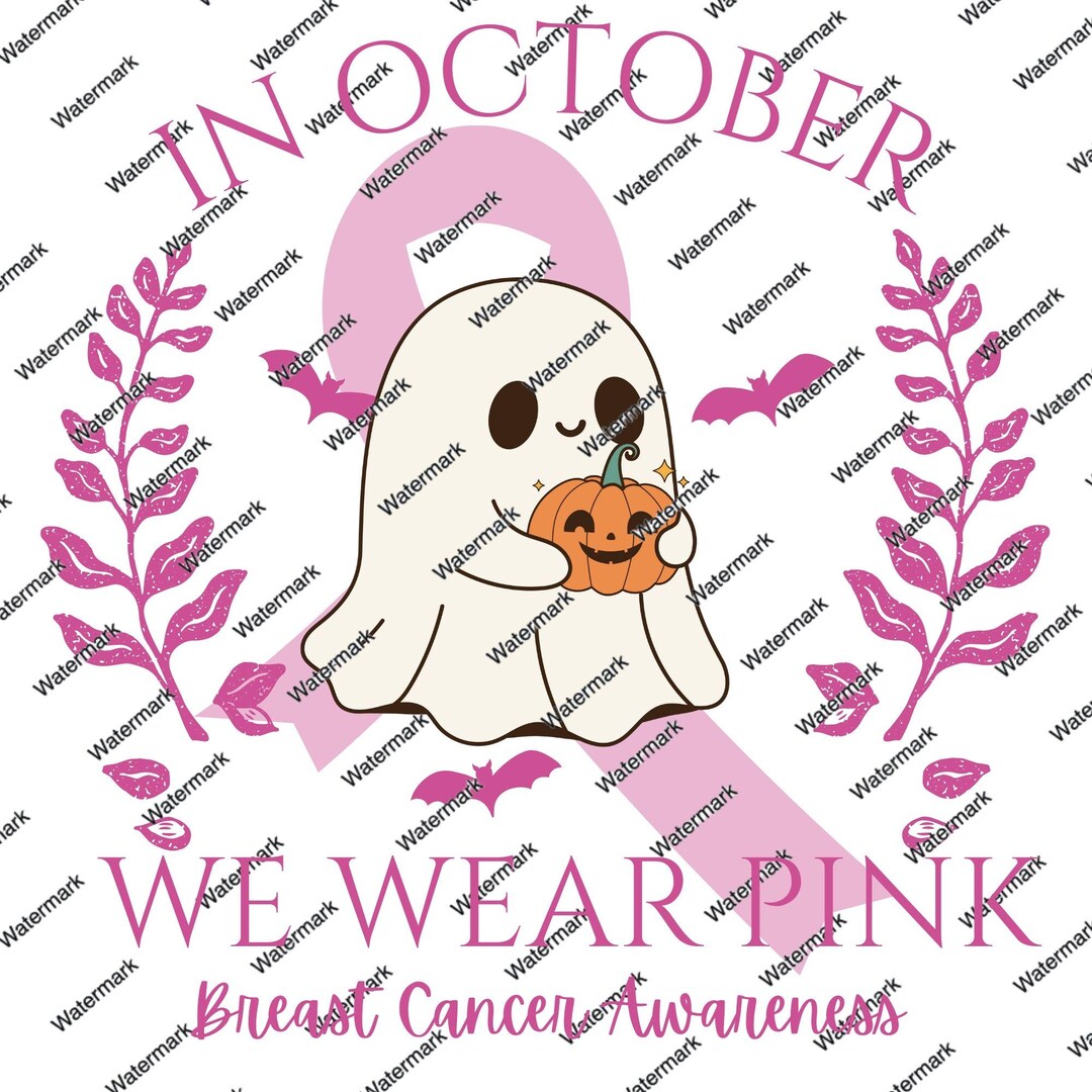 Breast Cancer Halloween PNG SVG File - Etsy