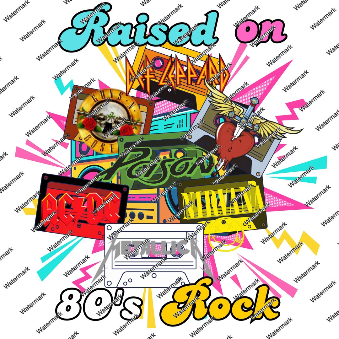 80's Rock Theme PNG and SVG File - Etsy