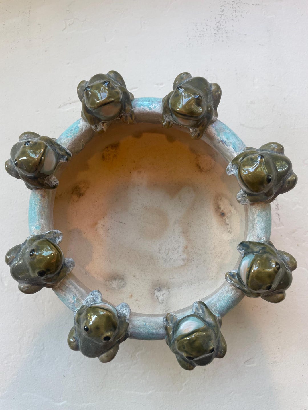 Vintage Majolica 8 Frog Dish/ashtray - Etsy