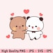 Kawaii Images Png, Cute Couple Panda Bear Svg, Lovely Panda and Bear ...
