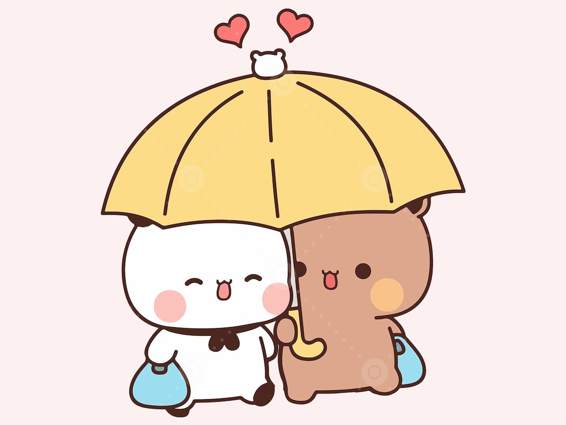 Dudu Bubu Couple, Kawaii Bear Panda, Bubu Dudu Svg, Kawaii Drawing Bear, Instant Download ...