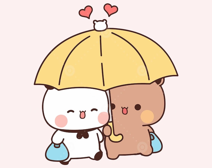 Dudu Bubu Couple, Kawaii Bear Panda, Bubu Dudu Svg, Kawaii Drawing Bear ...