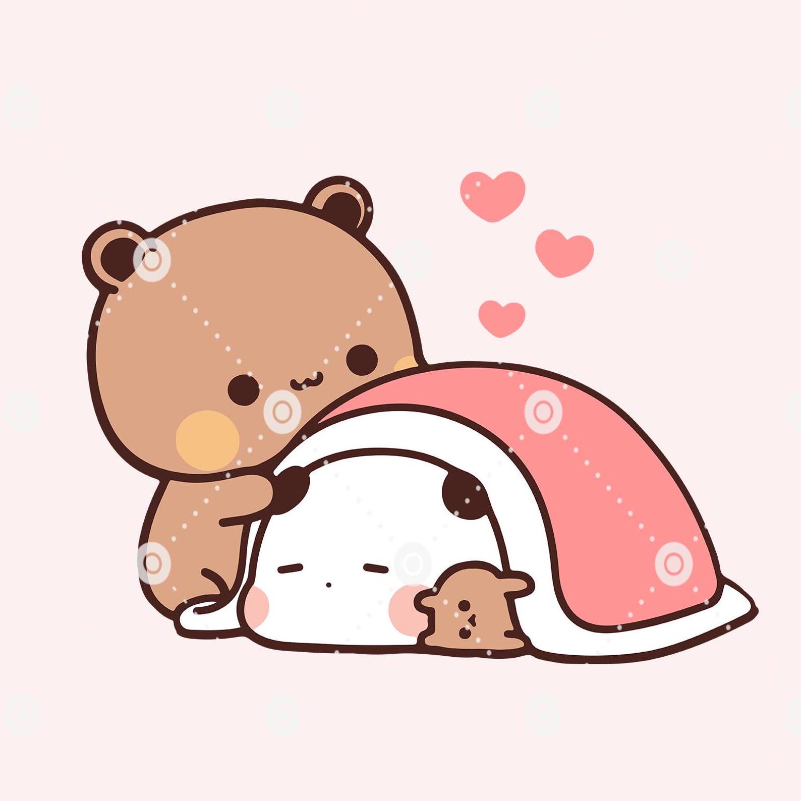 Kawaii Cute Dudu Bubu Hug Love, Panda Bear Couple Love Svg, 10 Cute ...