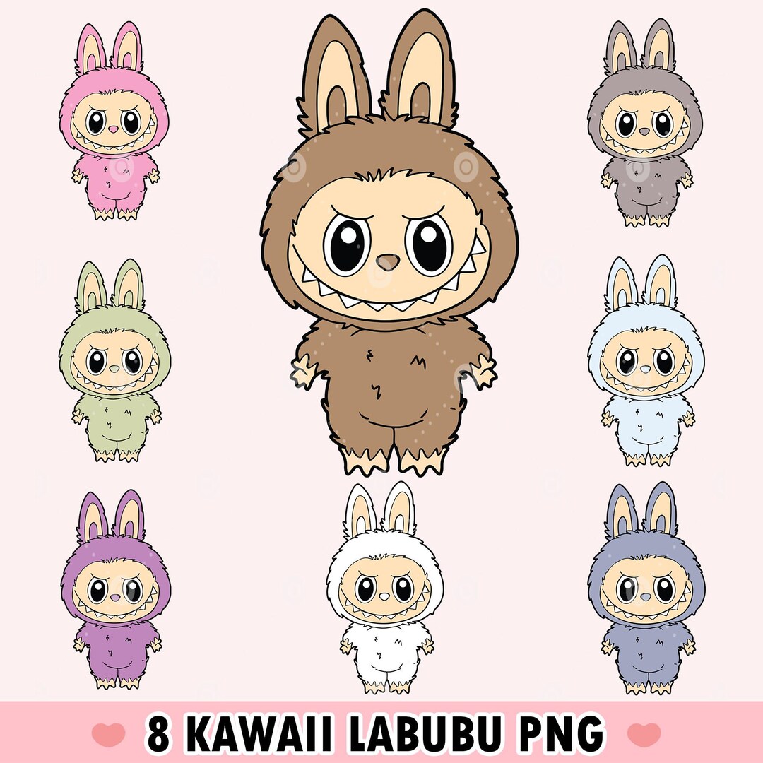 8 Kawaii Ladudu PNG Clipart | Super Cute Monsters Bundle | Commercial ...