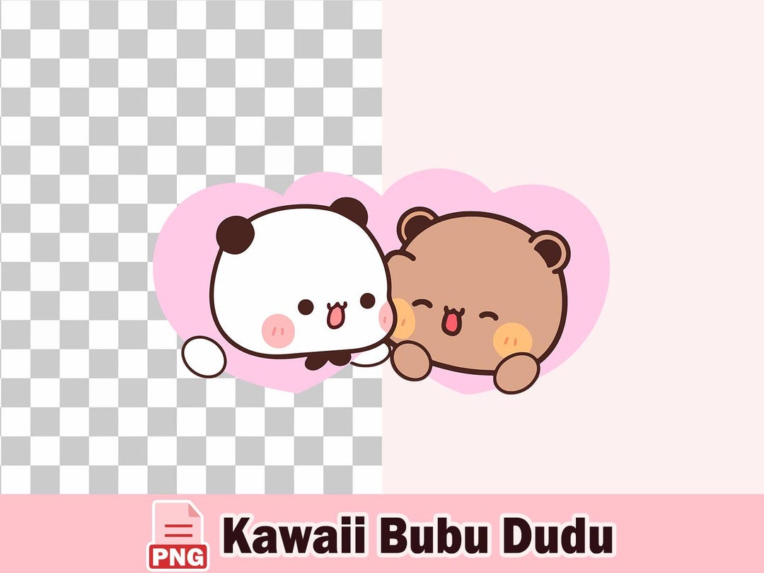 Bubu Dudu PNG, Lovely Panda and Bear, Cute Dudu Bubu, Kawaii Clipart ...