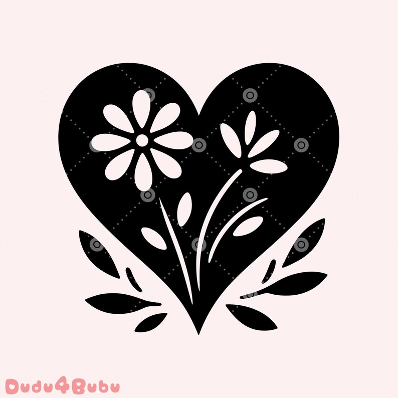 Heart Flower, Heart Flower Svg, Heart Svg Cut Files for Cricut ...