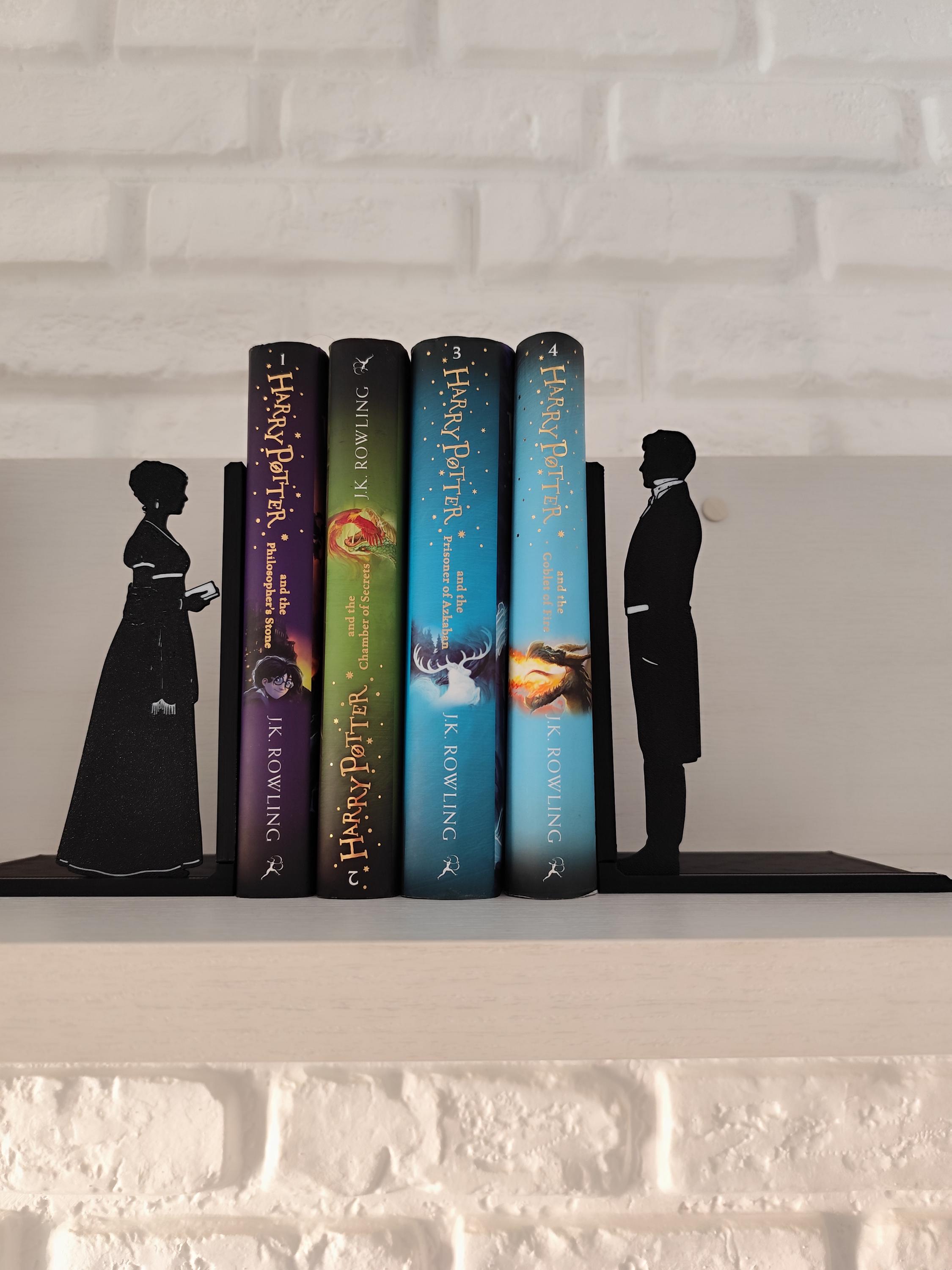 Pride and Prejudice Bookends | Literary Decor | Elizabeth and Darcy ...