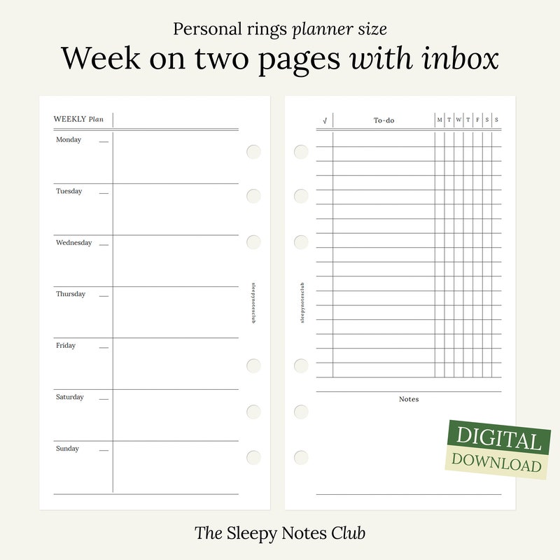 Planner Pages - Etsy