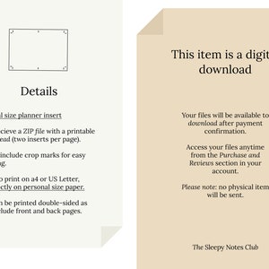 07 Personal Size Printable – Day on Two Pages With Notes, Schedule and ...