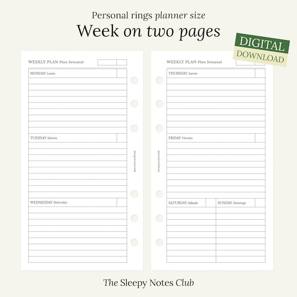 Filofax Printables - Etsy