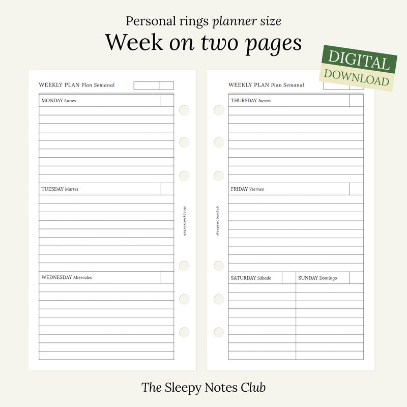 Personal Ring Weekly - Etsy