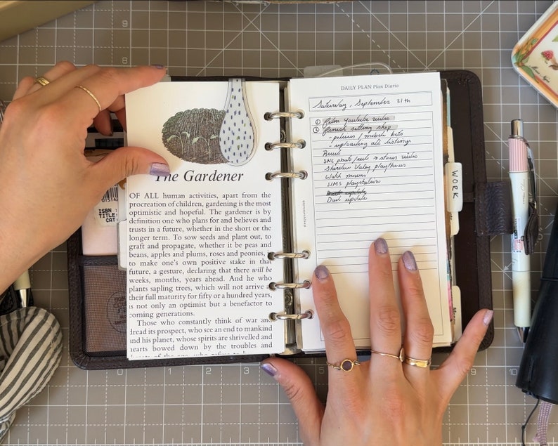19 Personal Size Printable – Minimal Daily Planner With Notes – Daily ...