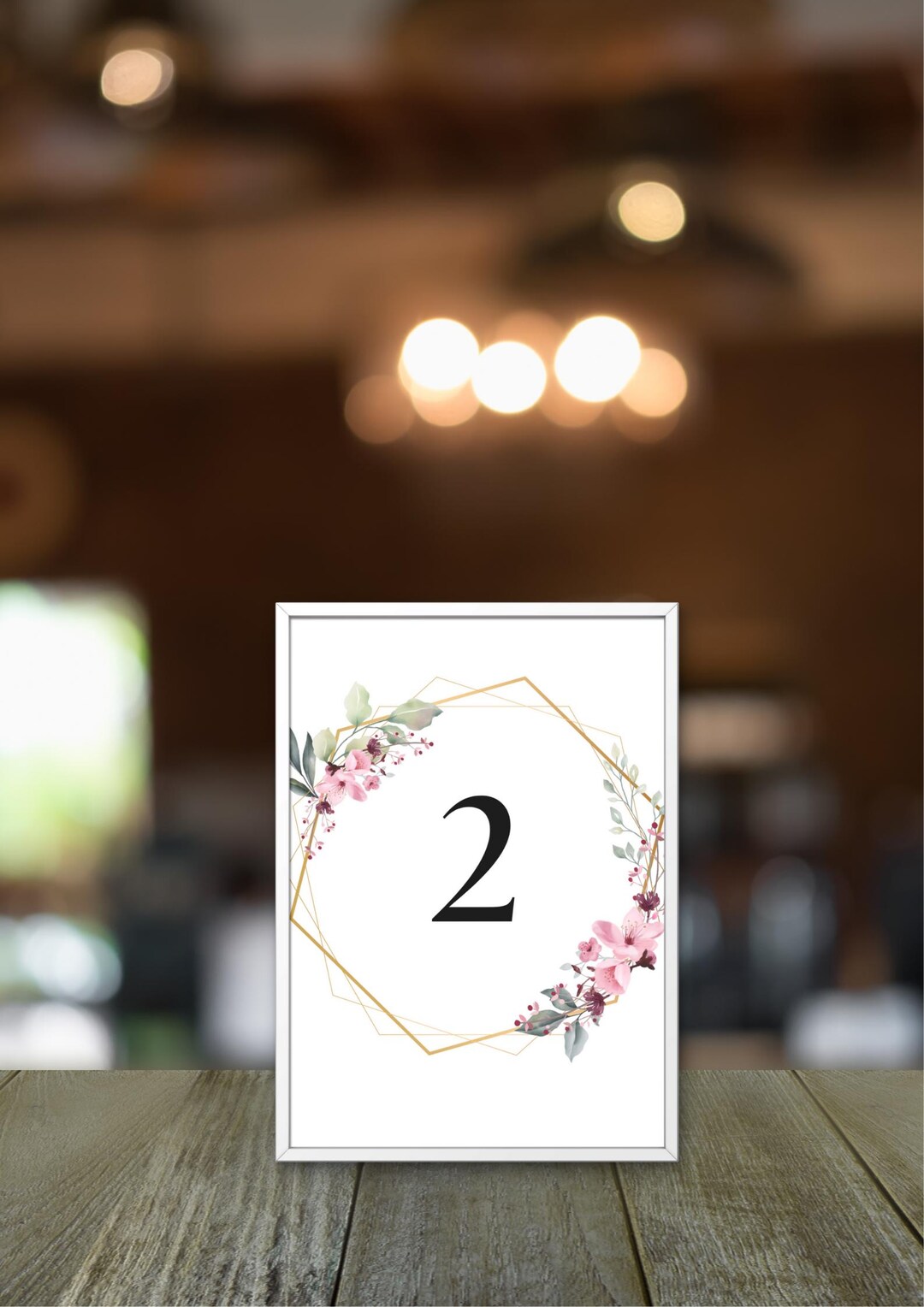 Wedding Table Numbers – Printable Table Number Cards – Elegant Table ...