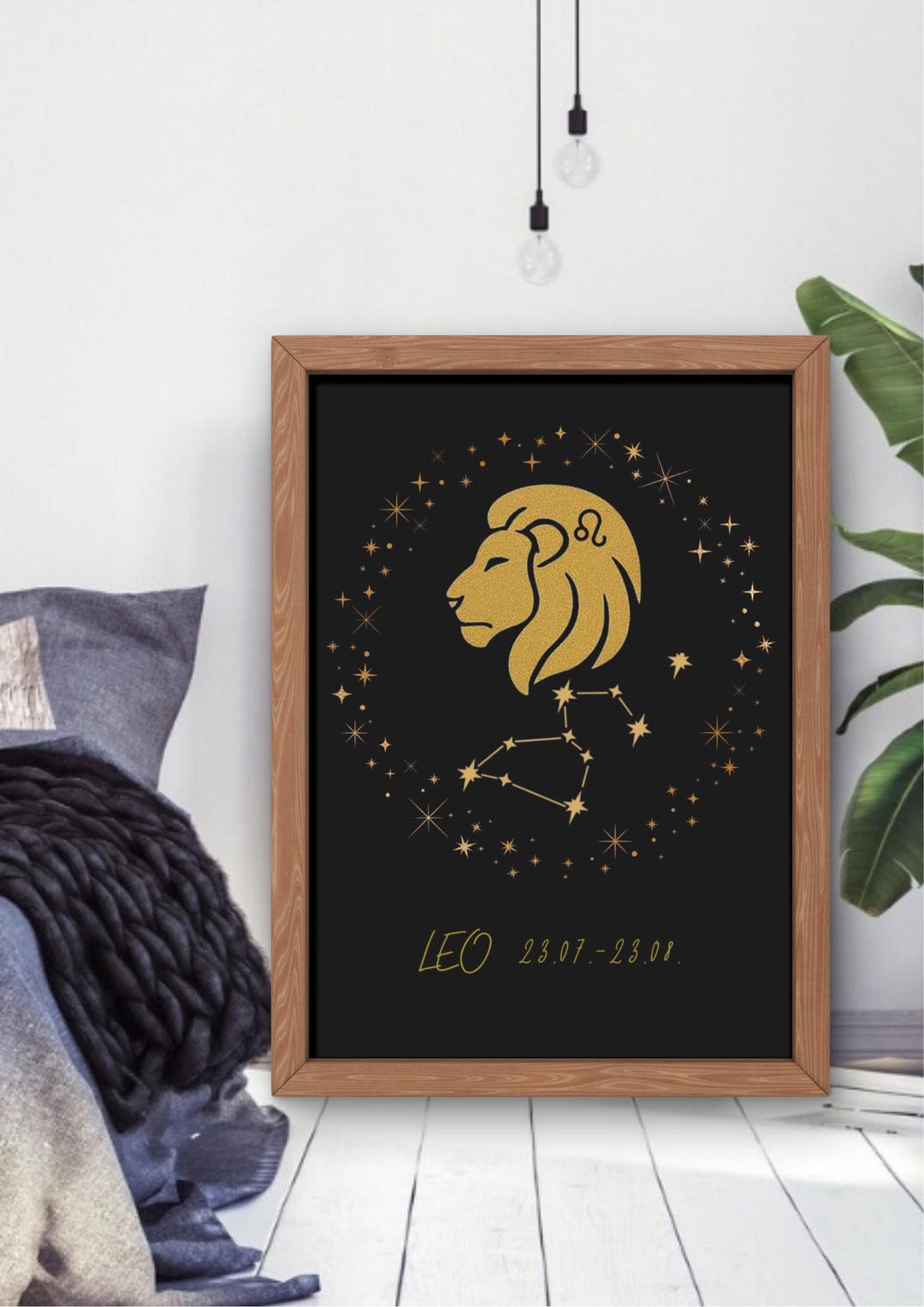 Leo – Zodiac Sign | Mystical Digital Wall Painting - Etsy