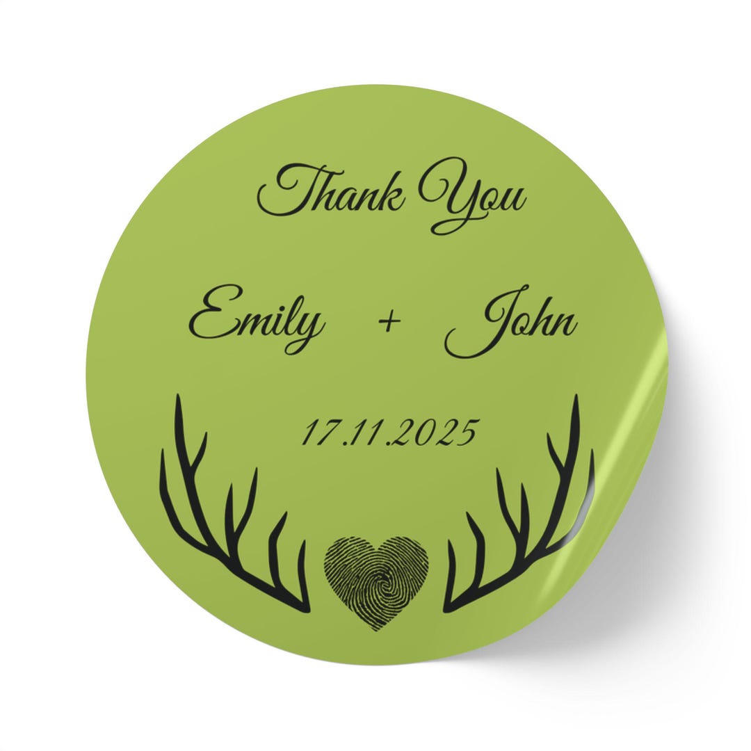 Personalized Thank You Sticker Rolls, Wedding Favors, Custom Labels ...
