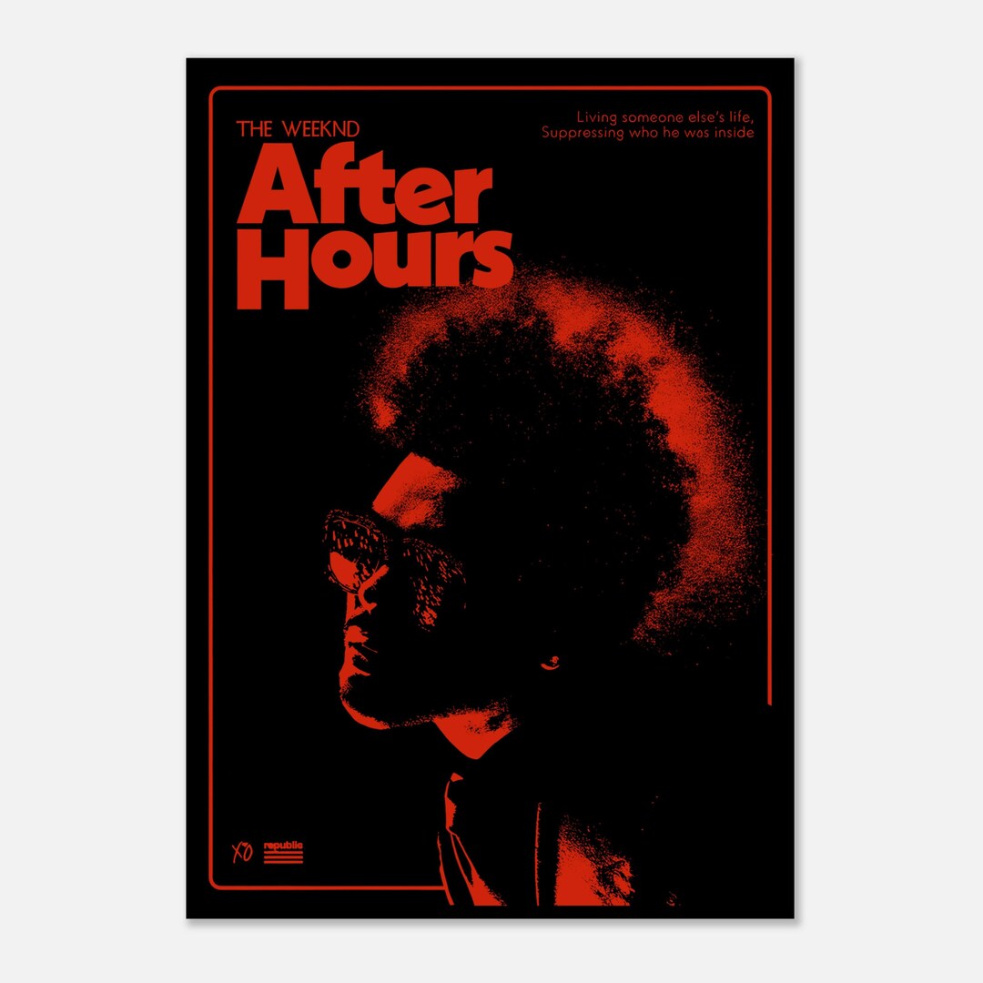 The Weeknd After Hours Album Poster Wall Art, Art Print, Music Home ...