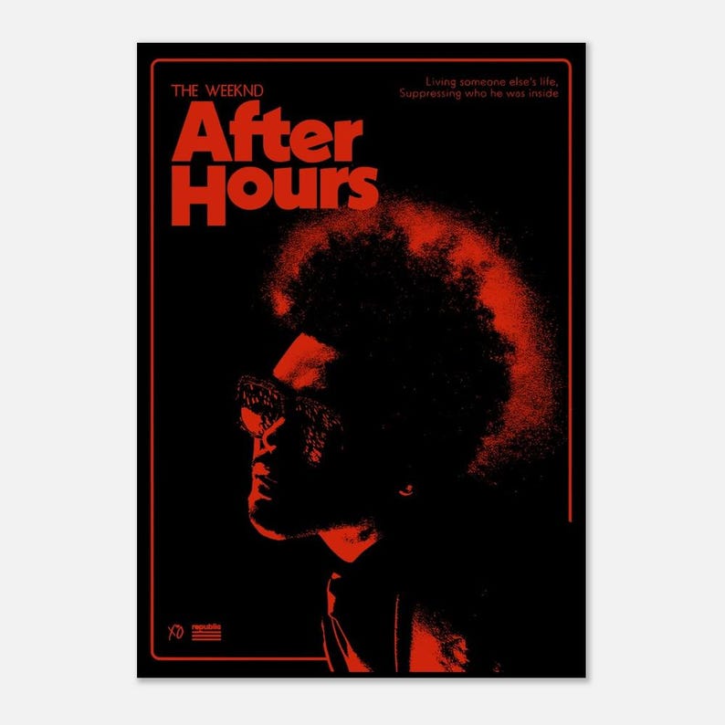 The Weeknd After Hours Album Poster Wall Art, Art Print, Music Home ...