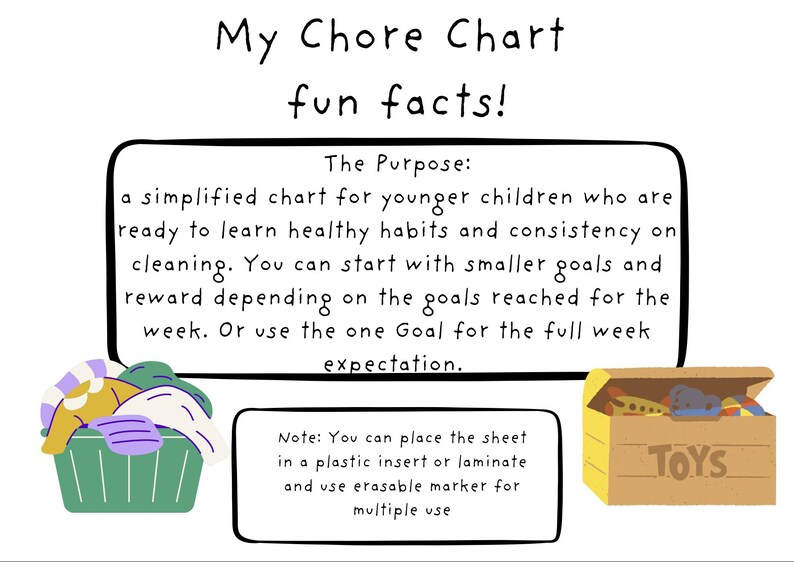 My Chore Chart for Kids - Etsy