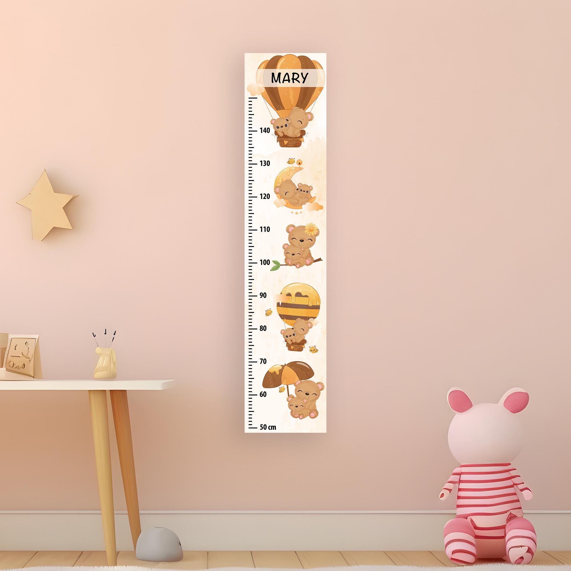 Personalized Growth Chart for Kids, Custom Baby Gift, Family Growth ...