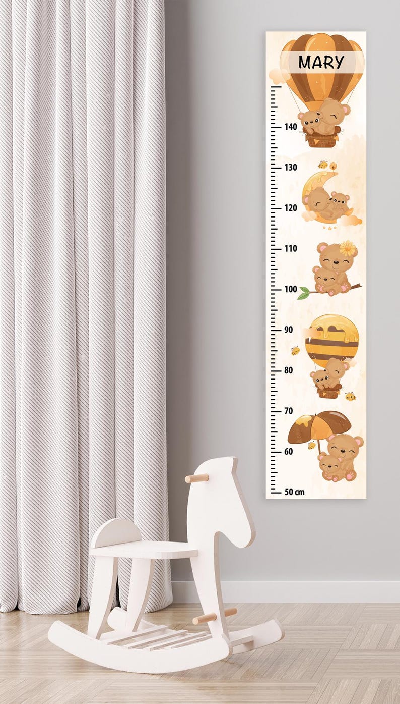 Personalized Growth Chart for Kids, Custom Baby Gift, Family Growth ...