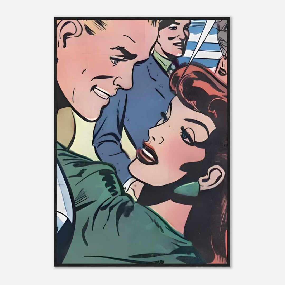 Retro Comic Poster in Frame, Framed Comic Poster, Pop Art Wall Art ...