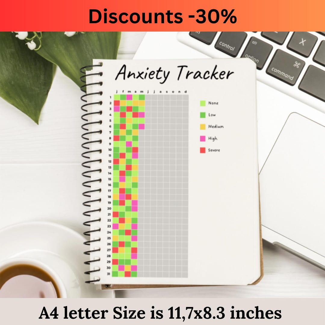 Anxiety Tracker Printable Mental Health Journal Daily Anxiety Log ...