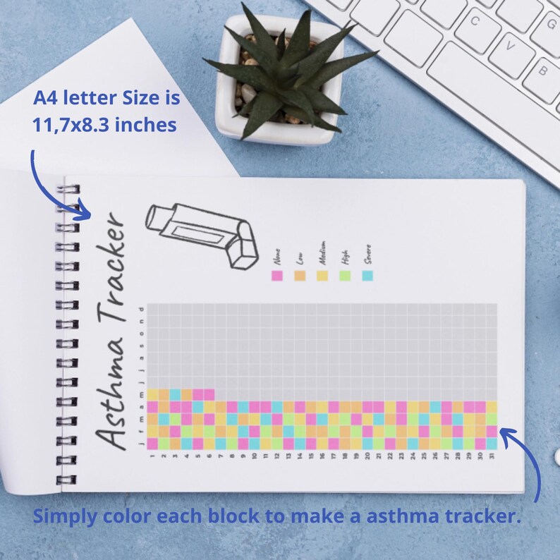 Asthma Tracker Printable Track Symptoms, Medications & Triggers Digital ...