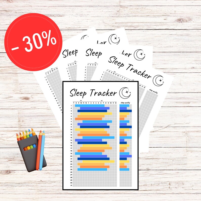 Printable Sleep Tracker Track Sleep Patterns & Improve Rest Digital ...