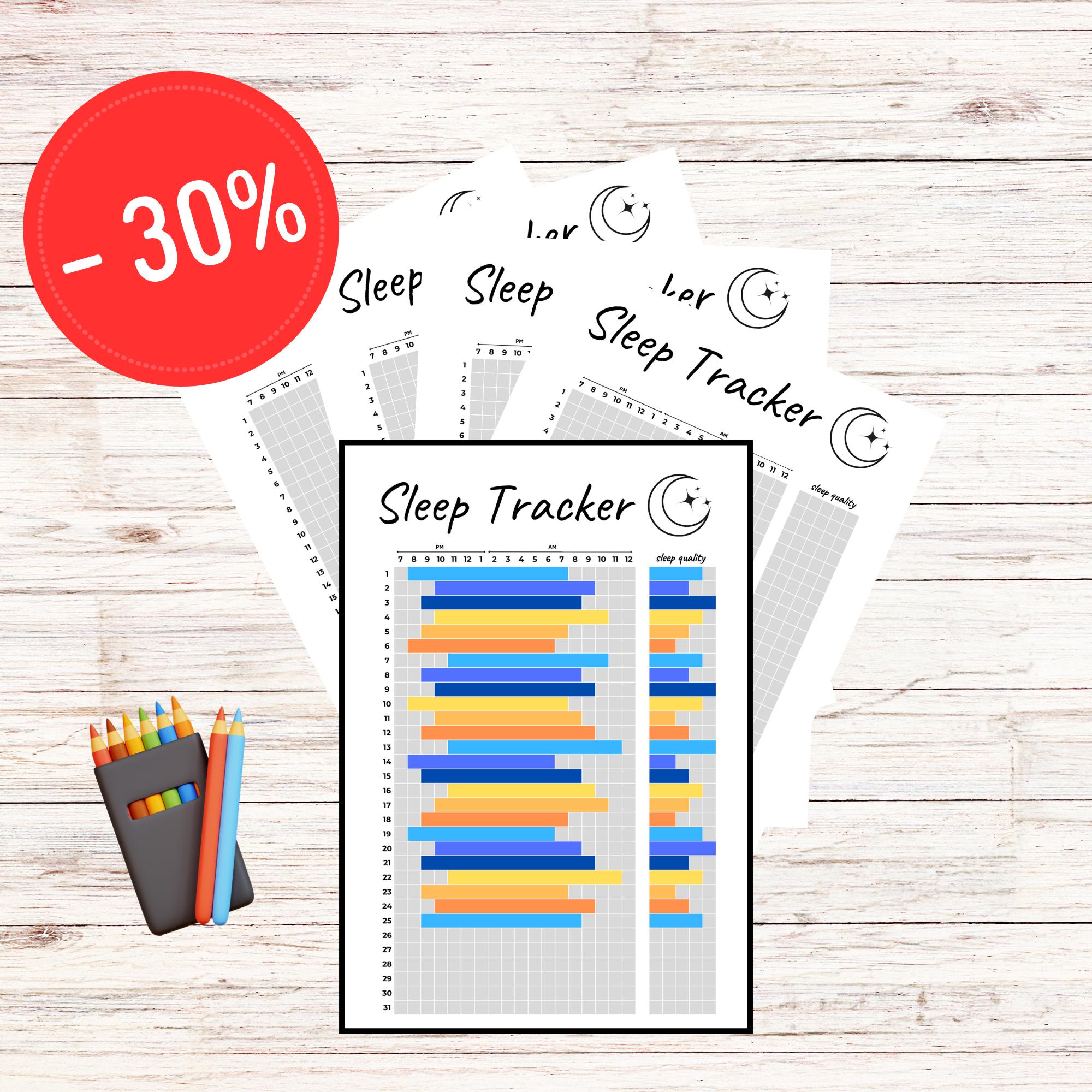 Printable Sleep Tracker Track Sleep Patterns & Improve Rest Digital ...