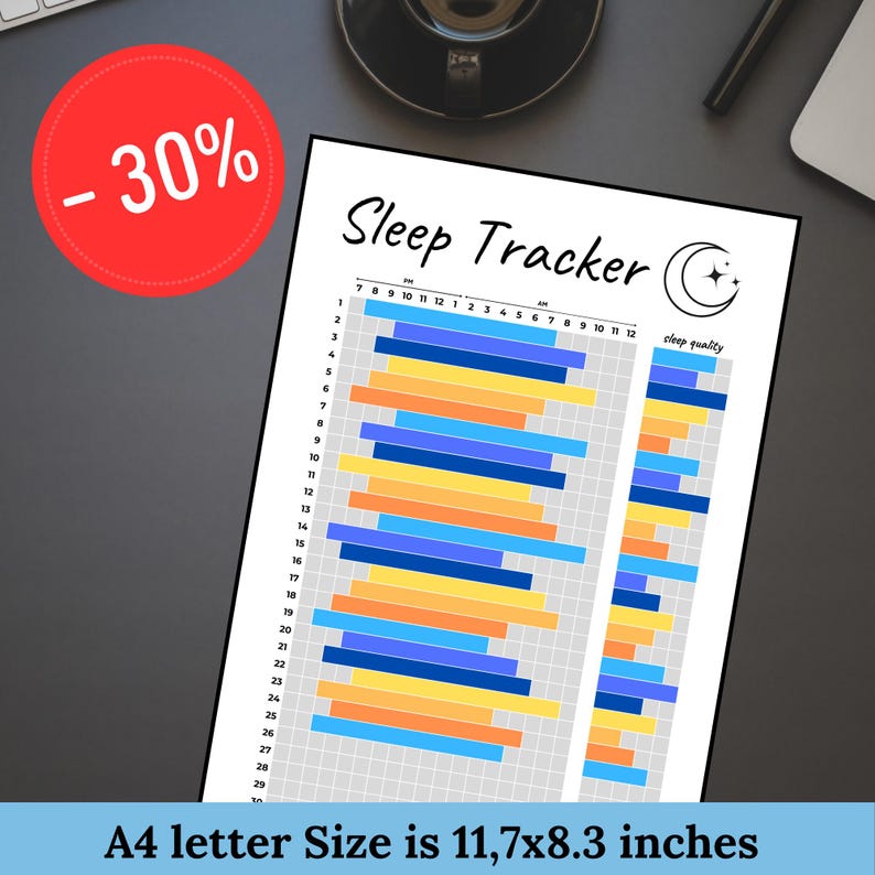 Printable Sleep Tracker Track Sleep Patterns & Improve Rest Digital ...