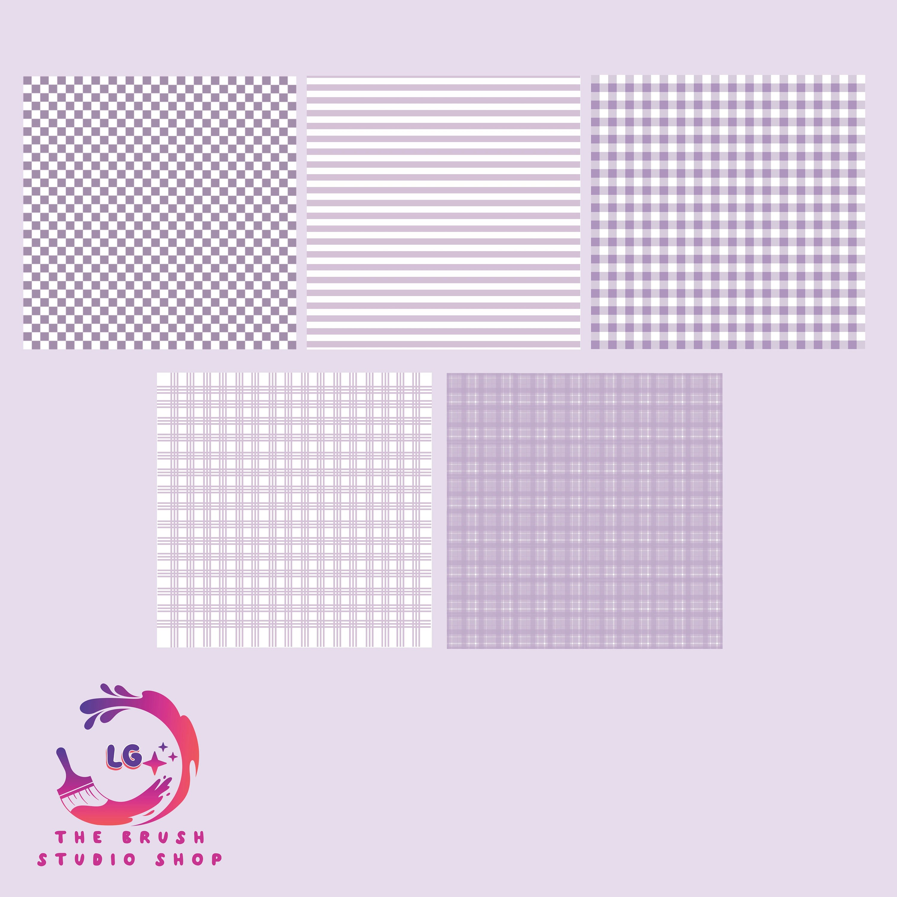 Purple Patterned Digital Paper - 5 Sheets of 12x12 JPEG for Crafting ...