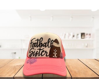 Handpainted Trucker Hats Football - Etsy