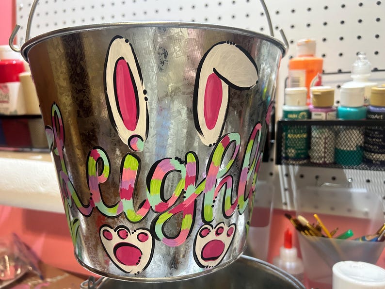 Hand Painted Easter Pails Customized and Personalized! - Etsy