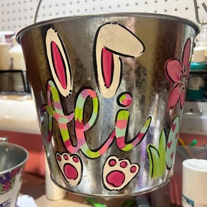 Hand Painted Easter Pails Customized and Personalized! - Etsy